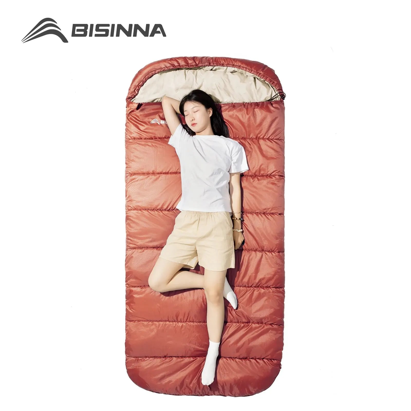 BISINNA Large Camping Sleeping Bag Lightweight 3 Season Loose Widen Ba ...