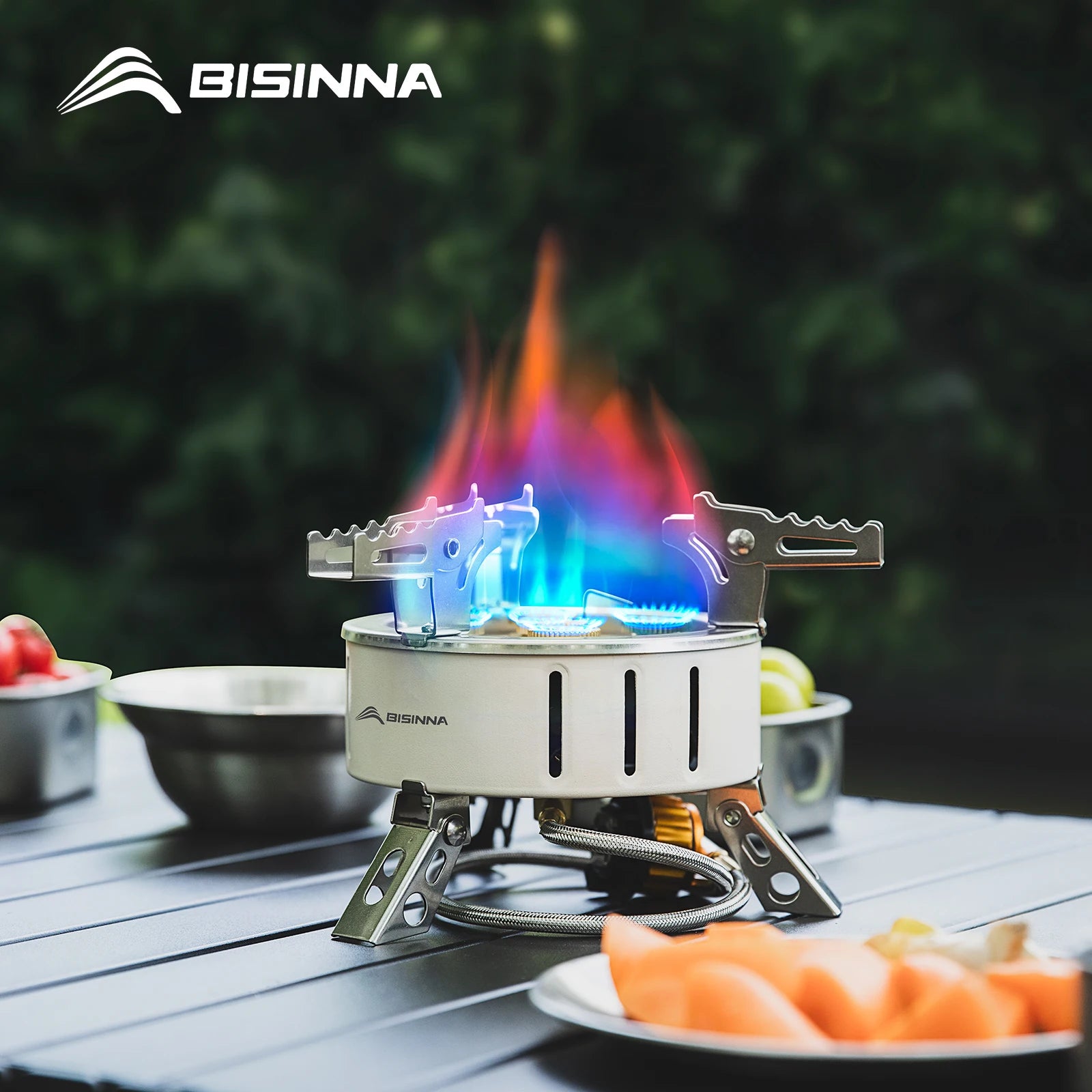 BISINNA Camping Gas Stove Portable Furnace Strong Firepower Burner Out ...
