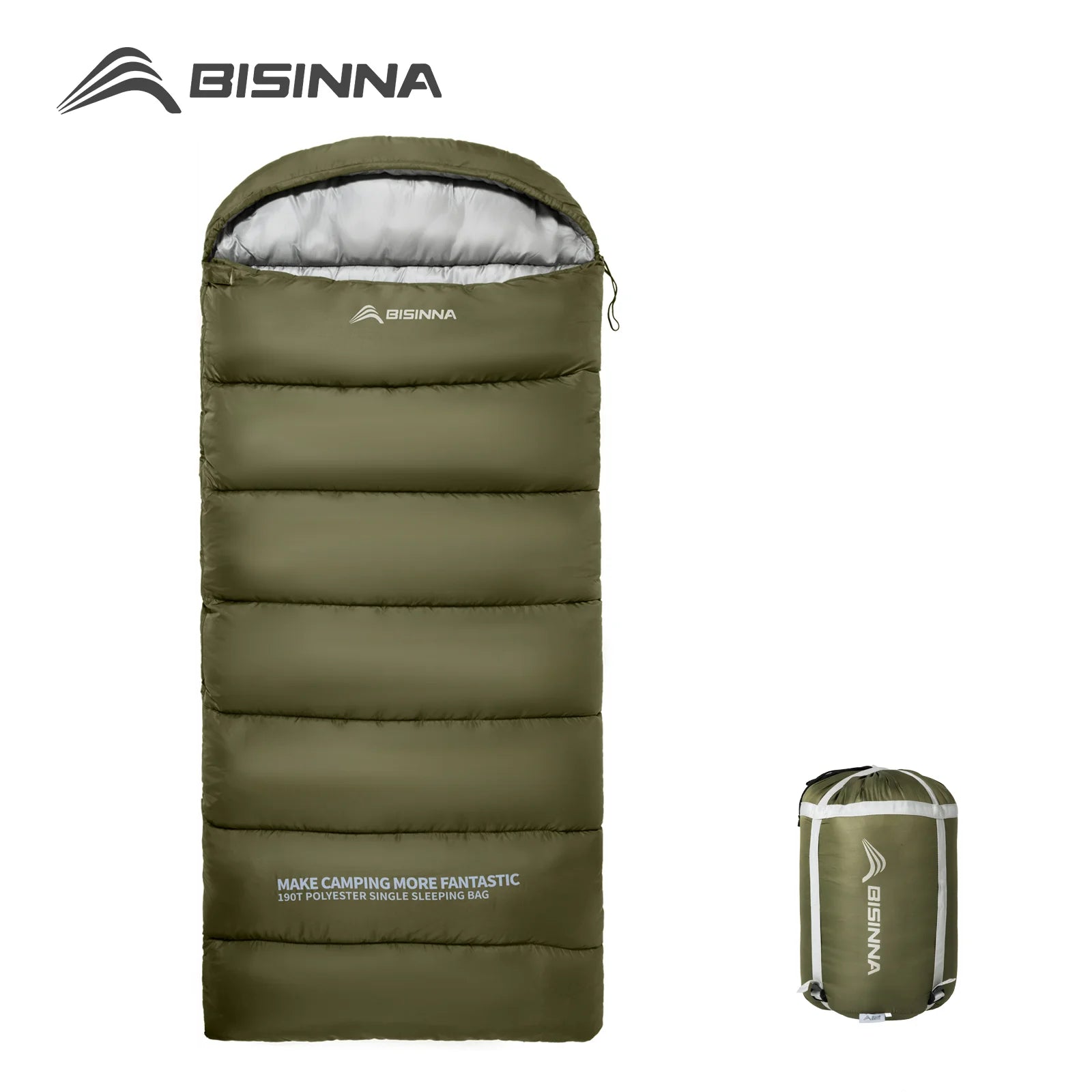 BISINNA Camping Sleeping Bag Lightweight Warm Envelope Backpacking Adu ...